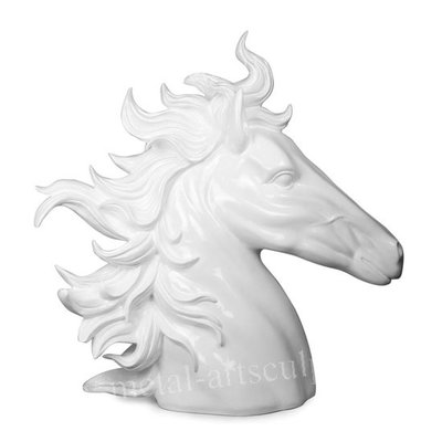 Indoor Ornaments Resin Horse Head Statue Animal Type With Art Hanging Systems