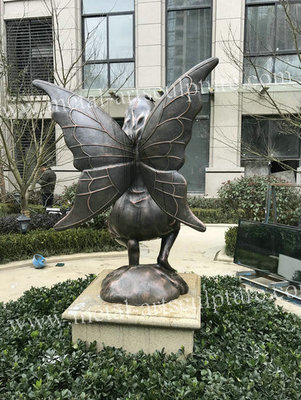 Copper Color Large Angel Statue Figure Sculpture Lawn And Garden Ornaments
