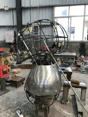 Garden Huge Metal Mushroom Sculpture , Contemporary Metal Garden Sculptures