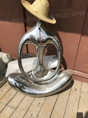 Art Gallery Modern Abstract Sculpture , Human Shaped Garden Ornaments Sculptures