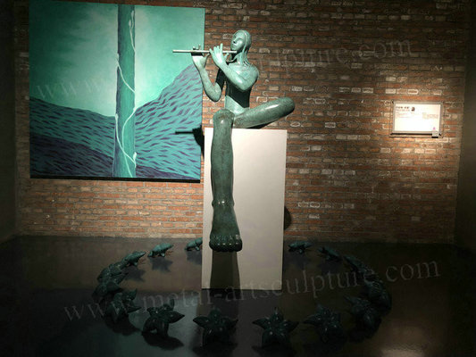 Flute Modern Contemporary Bronze Sculpture Front Garden Design Outdoor Ornaments