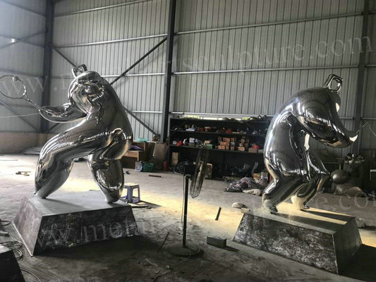 OEM 큰 정원 예술 조각품, 배드민턴 모양 요약 옥외 조각품