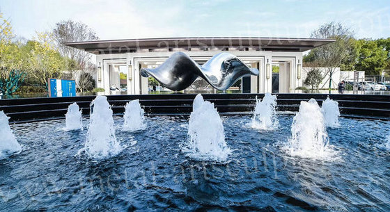 Europe Stainless Steel Abstract Sculpture Circle Garden Design Ideal Metal Material