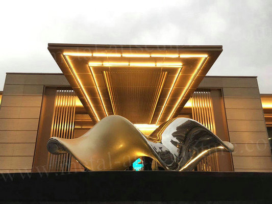 Europe Stainless Steel Abstract Sculpture Circle Garden Design Ideal Metal Material