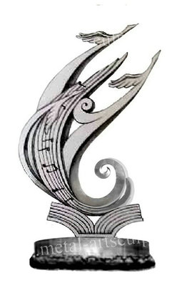Outdoor Decorative Metal Art Sculpture / Metal Egret Garden Statue Animal Type