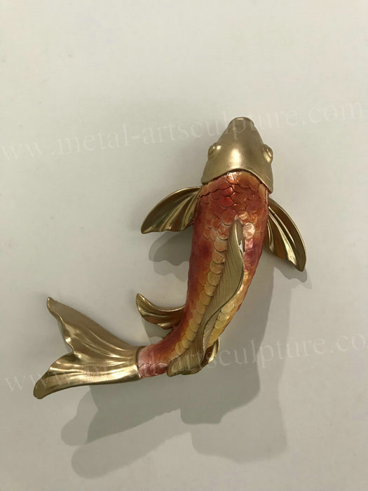Fish Urban Modern Design Metal Art Sculpture For Inside Wall Art Decoration