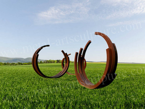 Contemporary Corten Steel Statue As Outdoor Welding Art Sculpture For Garden
