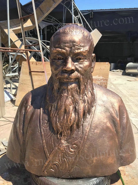 Huge Clay Statue Copper Bust Sculpture Garden Figurines Statue Museum Decoration