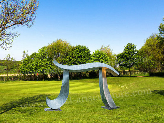 Durable Abstract Art Sculptures With Creative Brush Surface As Outdoor Lawn Decoration