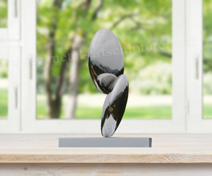 Glossing Mirror Modern Outdoor Sculpture Stainless Steel As Outer / Internal Decoration