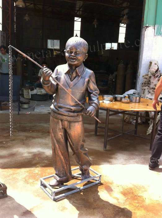 Art Figure Sculpture Brass Metal Garden Ornaments For Holiday Decoration