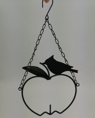 Iron wire simple fruit bird feeder hanging garden apple shape