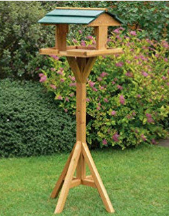 Raw Wooden Bird Feeder Station Stable House With Eco Friendly Material