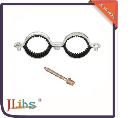 Cast Iron Wall Mount Gas Pipe Clamp Galvanized M7 With Double Ring