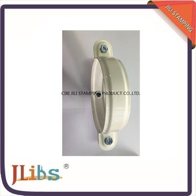 Galvanised Steel Lighter Cast Iron Pipe Clamps With White Coating