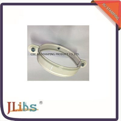 Nut M7 Riveted Fixed Down Pipe Clamps White With Plastic Washers