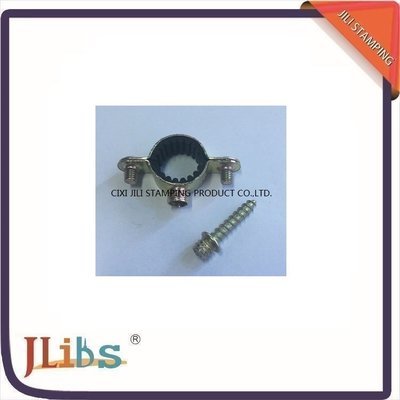 Iron Sheet Material Pipe Fitting Clamps M7 Withinner Rubber with Screw