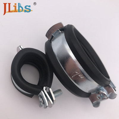 M8 / M8+10 Nut Steel Galvanized Pipe Clamps With EPDM Rubber