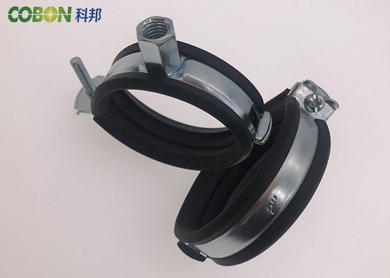 Professional Galvanized Round  Pipe Clamp Brackets Rubber Pipe Clips