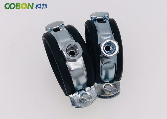 Water Tube Coupling Rubber Lined Pipe Clamps Carben Steel Material