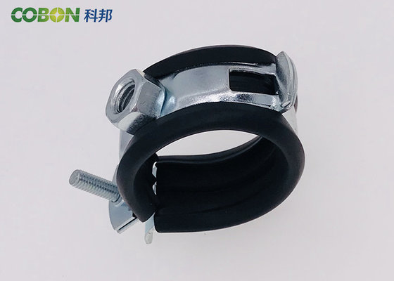 Iron Sheet Material Rubber Lined Pipe Clamps Customized Rubber Tube Clamps