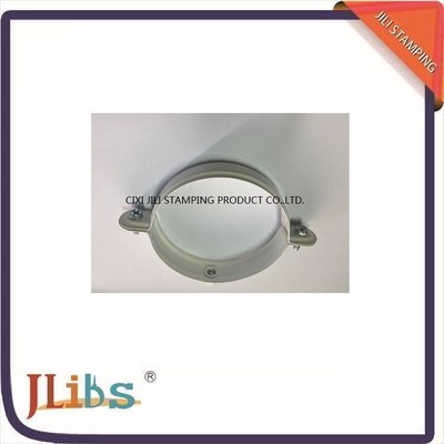 White Galvanised Steel M7 Cast Iron Pipe Clamps With Riveted Nuts