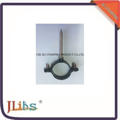 M6 Single Pipe Galvanised Tube Clamps , 28mm 15mm 10mm Pipe Clips