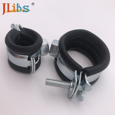 EPDM Rubber Galvanized Pipe Clamp Fittings With Single / Double Mount