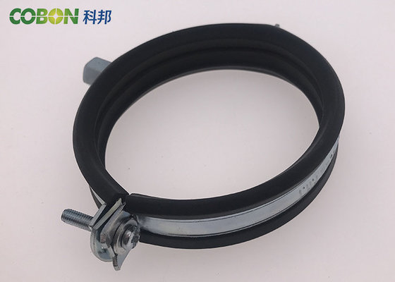 Oem Galvanized Cast Iron Pipe Clamp With M8 + M10 Combined Nut / Rubber