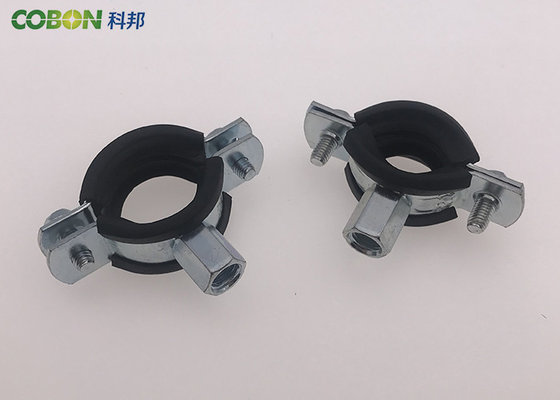 Galvanized Iron Cast Iron Pipe Clamps With EPDM Rubber M8 M10 Nut
