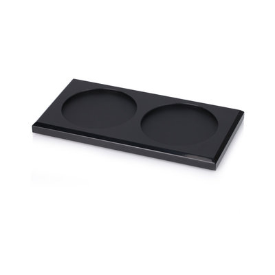 Free sample 240*125*65mm black oblong hotel  tissue box cover