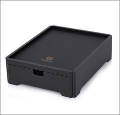 Factory supply hotel black rectangular  acrylic box acrylic hotel amenities tray