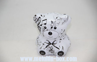 Small Bear Candy Tin Containers Customer Design For Christmas Gift