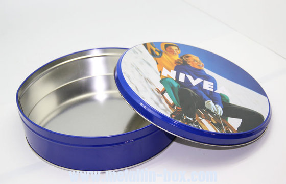 Lovely Girls Shampoo Packaging Round Tin Boxes With Lids Embossing