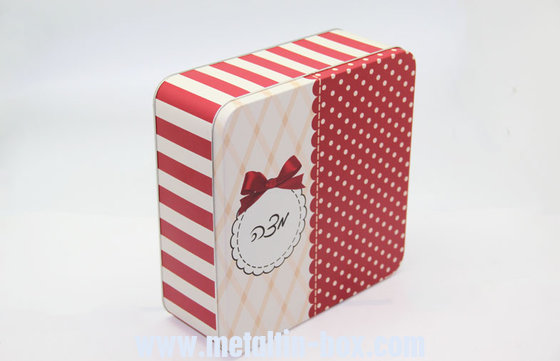 Recycle Square Children Holiday Gift Tin Boxes Packaging Elegant