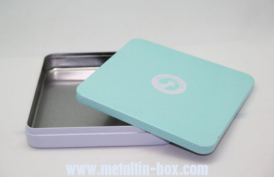 Sugar Tablet Mini Square Metal Tins With Lids 0.23 MM Thickness