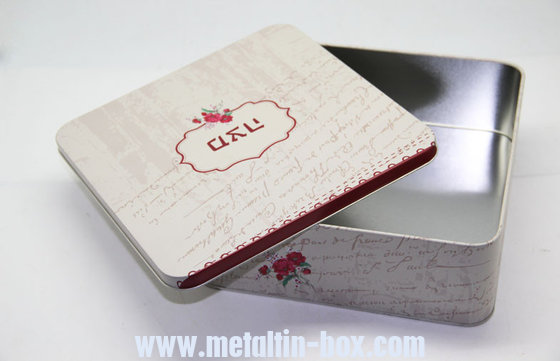 Recyclable Material Mooncake Candy Square Tin Box Food Grade Tinplate