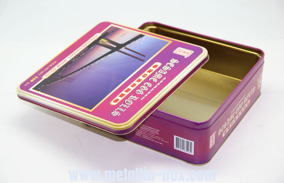 Customized Square Metal Tin For Biscuit / Candy / Mooncake Packing
