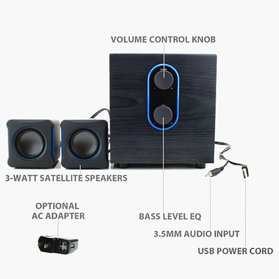 Hifi gaming desktop computer speaker with USB / SD / FM Function