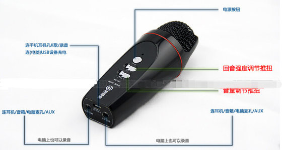 Professional audio vocal recording Kids Pocket smartphone mic to sing and play game