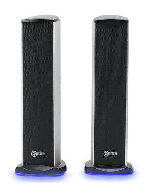 Home / office music player LED light high level hi fi speaker with alloy cover