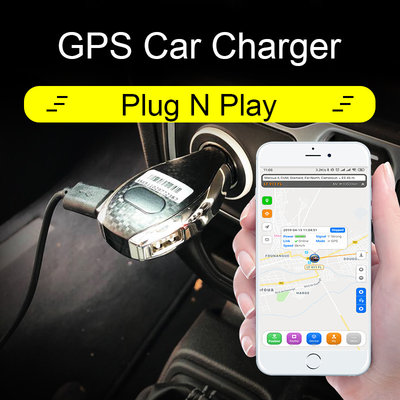 Waterproof Car Charger GPS Tracking Device , Vehicle Security GPS Tracker Charger