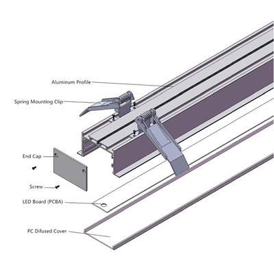 IP20 Seamless Linkable Line Linear Led Lighting Recessed / Surface Mount / Suspend