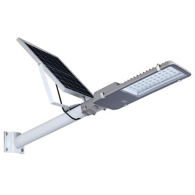 Smart Solar Based 30w Led Street Light Outdoor Dusk To Dawn High Luminous Efficiency