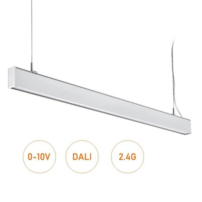 80W Indoor Linkable Recessed Linear LED Ceiling Lights For Home Office Studio Hospital