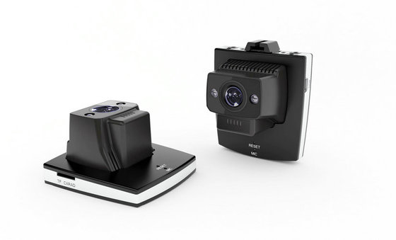 1080P Dual Camera Car DVR With Microphone / Speaker / Wide Dynamic High Definition Camera