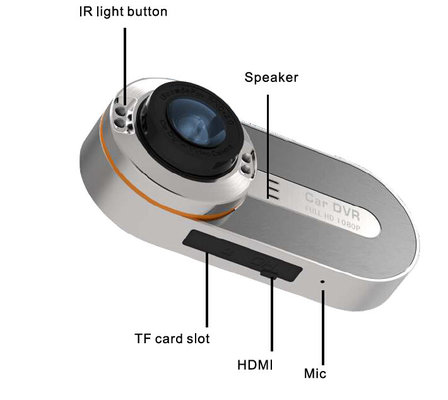 автомобиль DVR 2.7inch TFT портативный 1080P HD движение Dection 170 градусов ультра широкоформатное