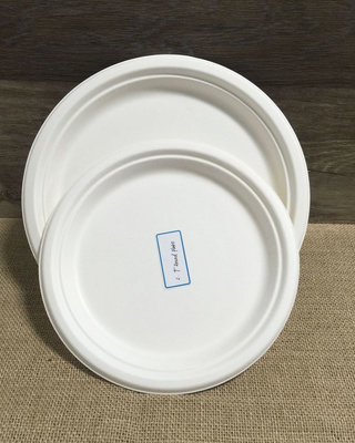 10inch disposable sugarcane plates bagasse pulp tableware compostable food plate