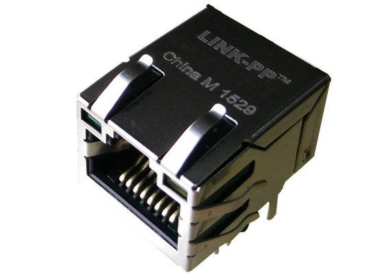 Tyco 5-1605706-1 Magnetic RJ45 Jack 1X1 Connector Shielded With Leds 5-1605706-2