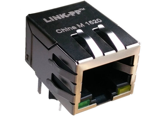 1840434-1 Magnetic RJ45 Jack 10 Pin Rj45 Gigabit Shielded With Leds 1-1840434-0